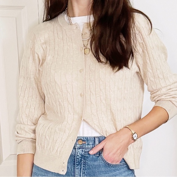 J. Crew | Sweaters | J Crew Factory Cable Knit Cardigan | Poshmark